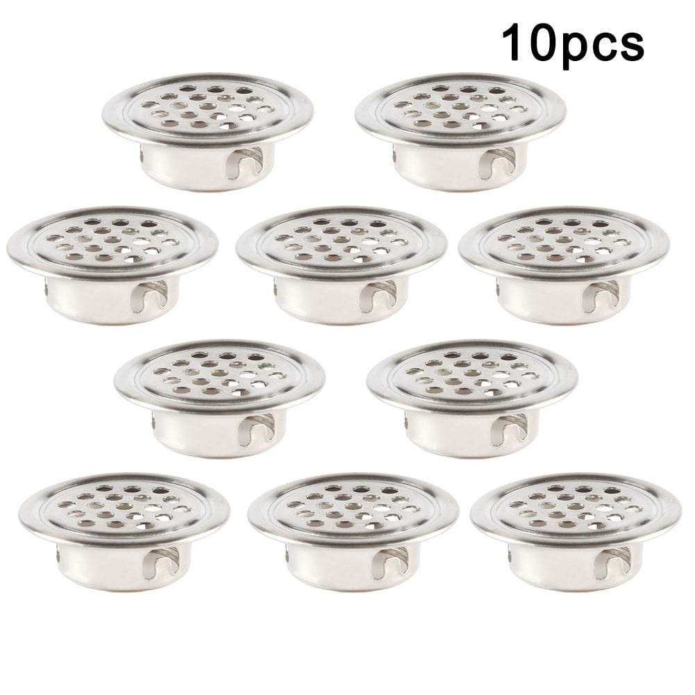 10pcs Stainless Steel Round Ventilation Cover Air Vent Louver Mesh Hole ...