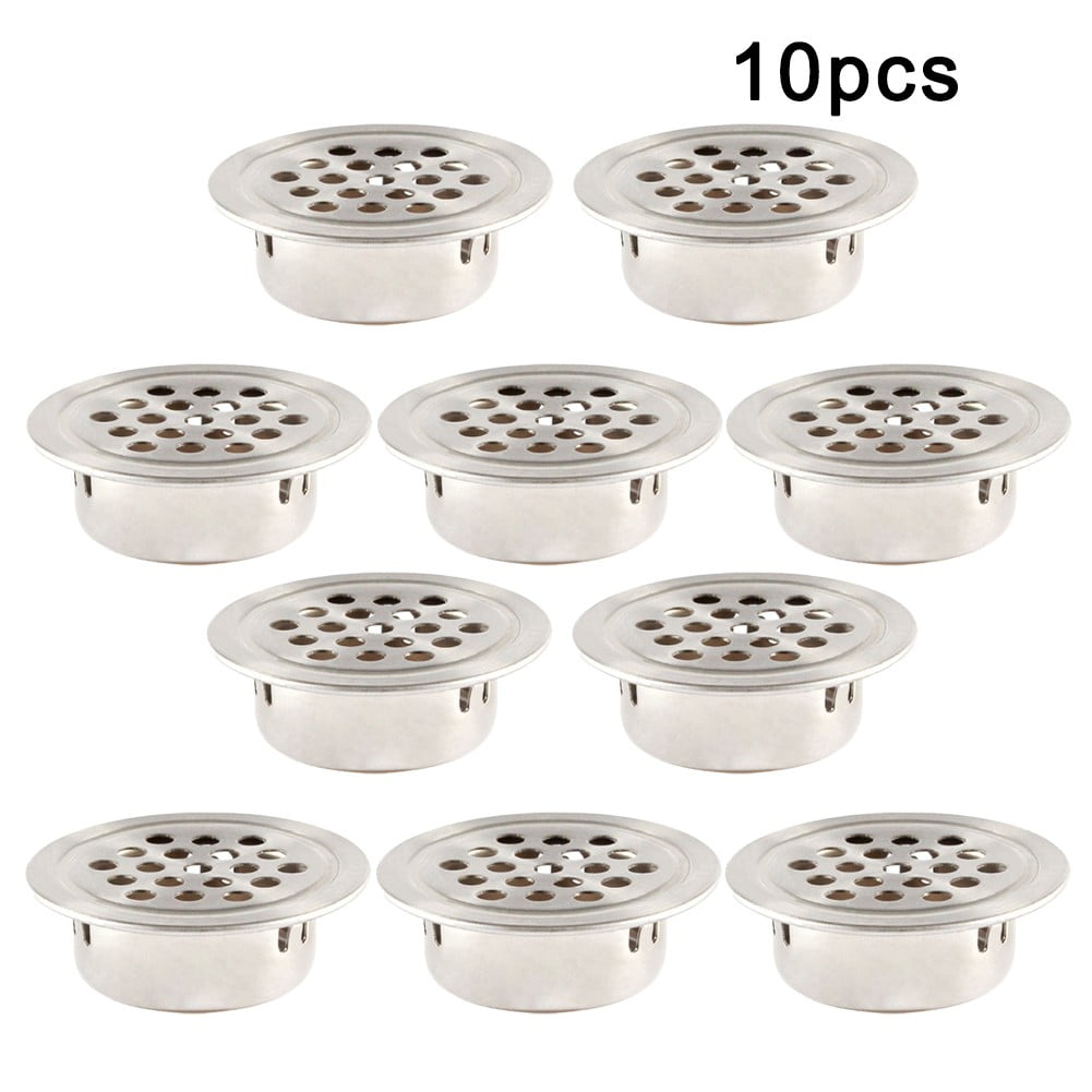 10pcs Stainless Steel Round Ventilation Cover Air Vent Louver Mesh Hole ...