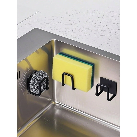 10pcs Stainless Steel Sponge Holder Easy To Stick Strong Self Adhesive ...