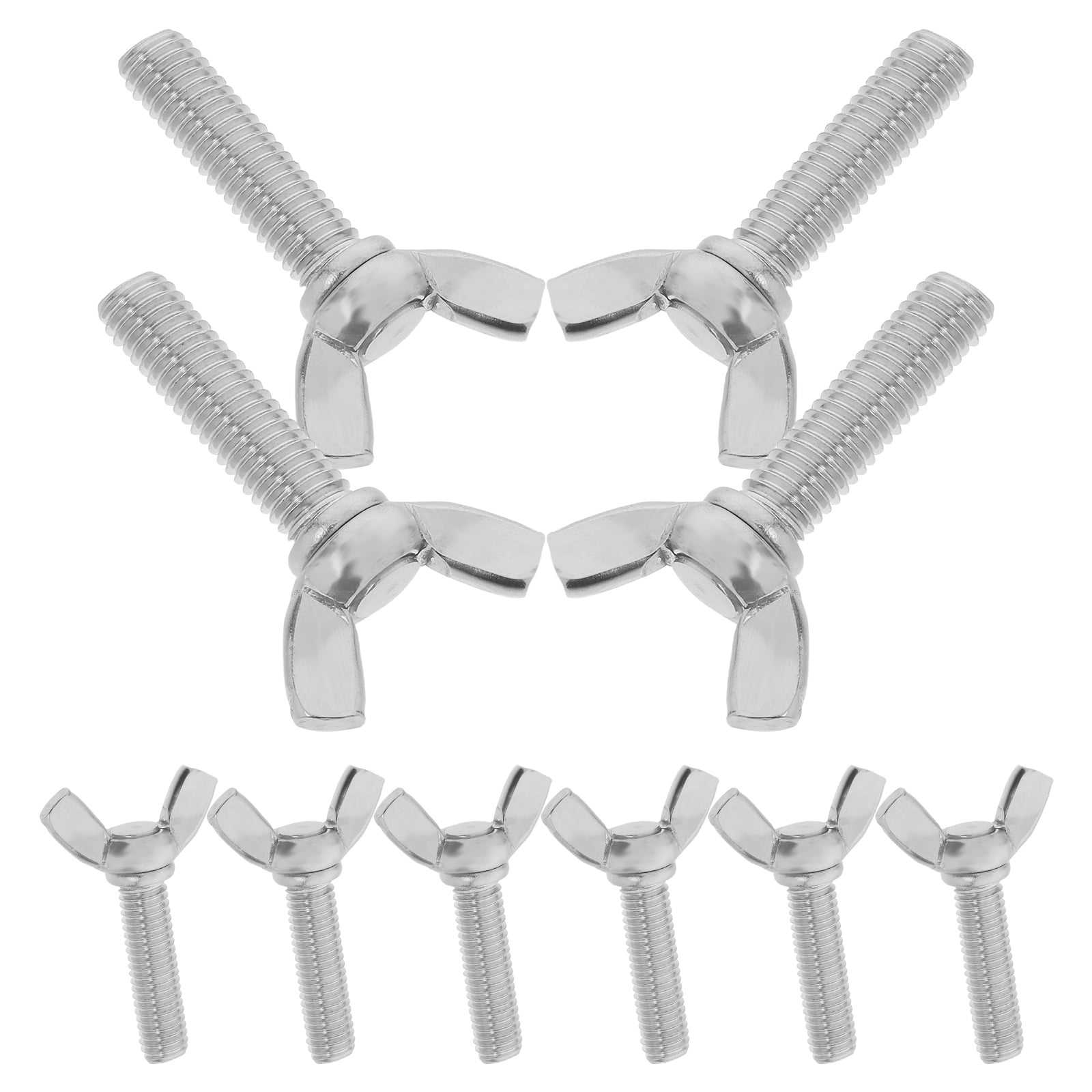 10pcs Stainless Steel Wing Bolts M8x30 Thumb Hand Screws Butterfly ...
