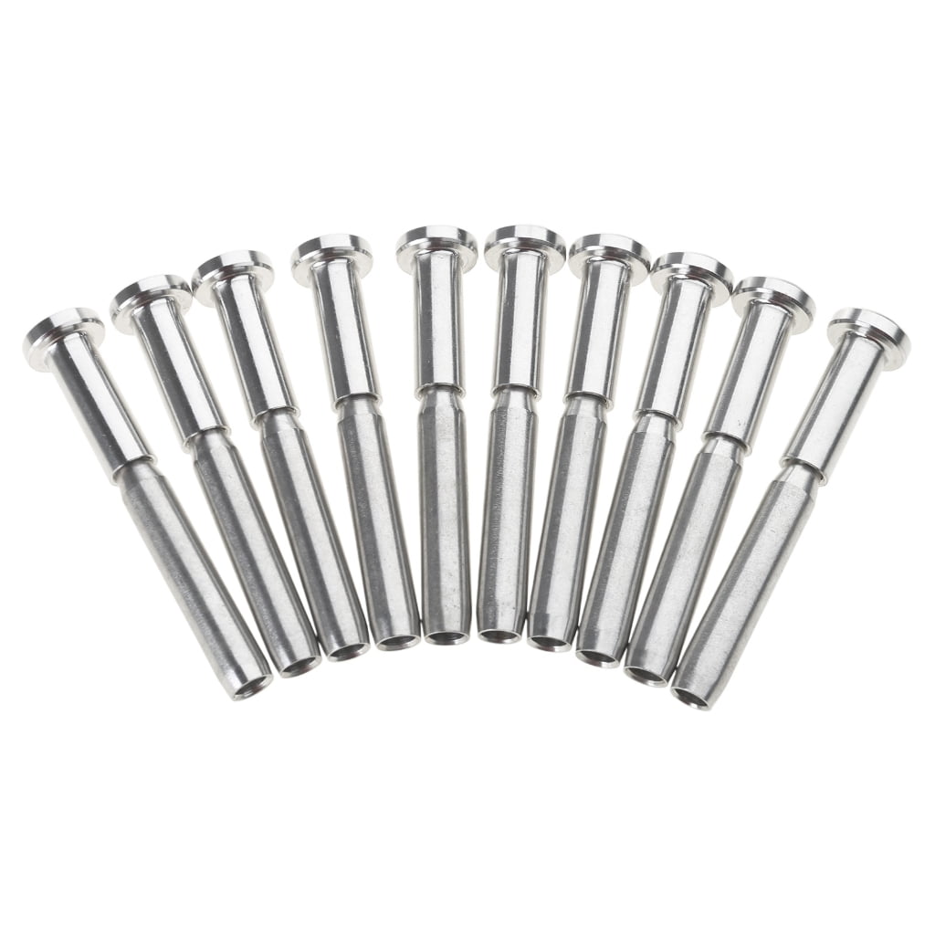 10pcs Steel Invisible Cable Railing set Receiver & Swage Studs End ...