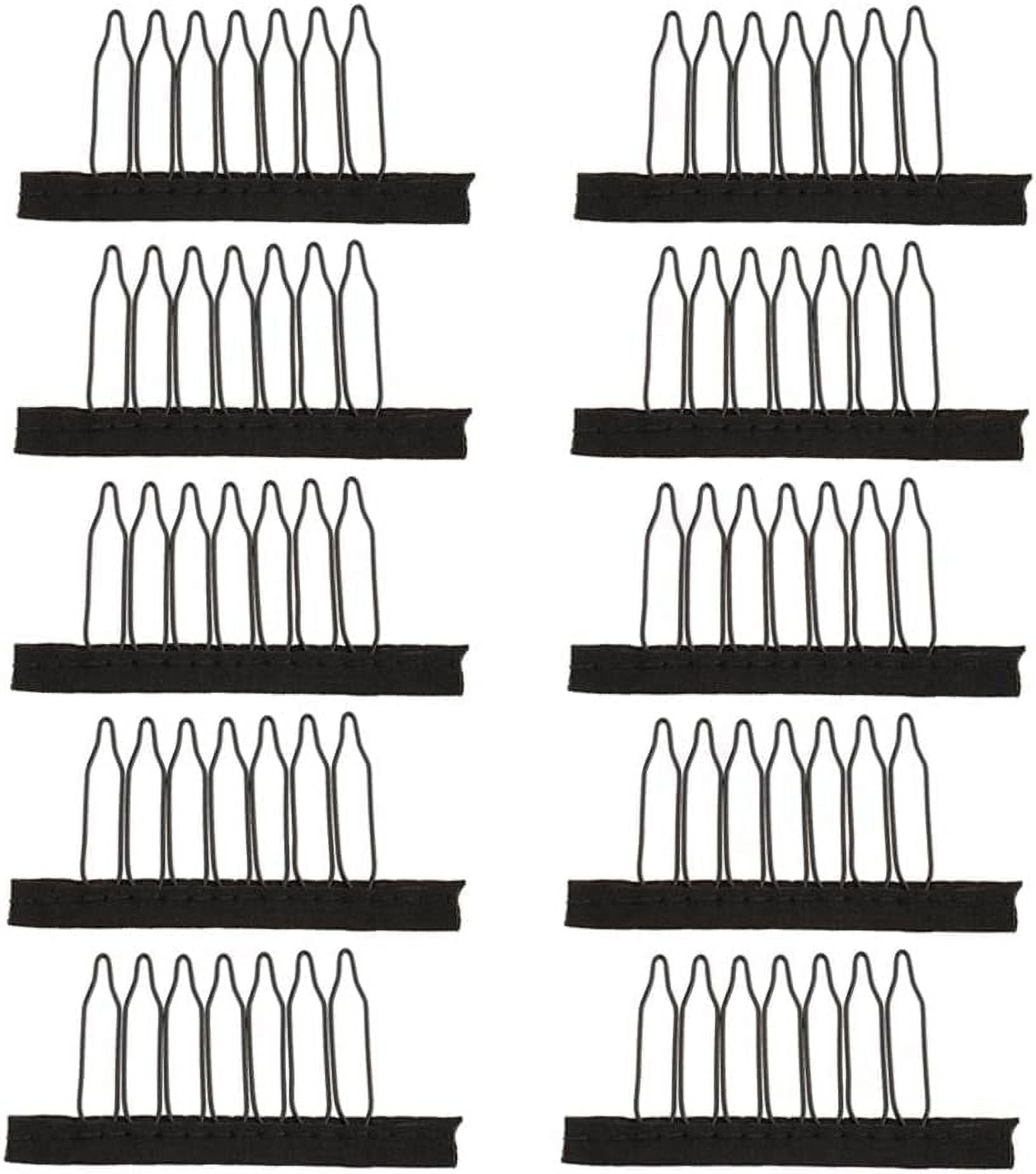 10pcs Steel Wig Comb Hair Extensions Clips for Lace Wigs Making - L ...