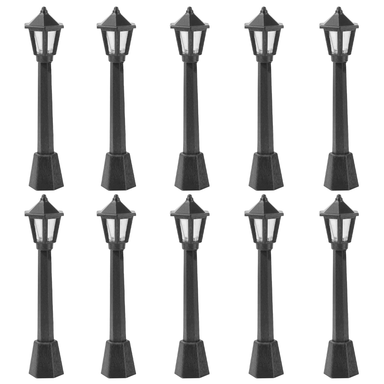 Moluckfu Model Lights Resin Black Miniature Miniature Street Lamp Post ...