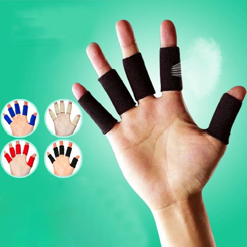 10pcs Stretchy Sports Finger Sleeves Arthritis Support Finger Guard ...