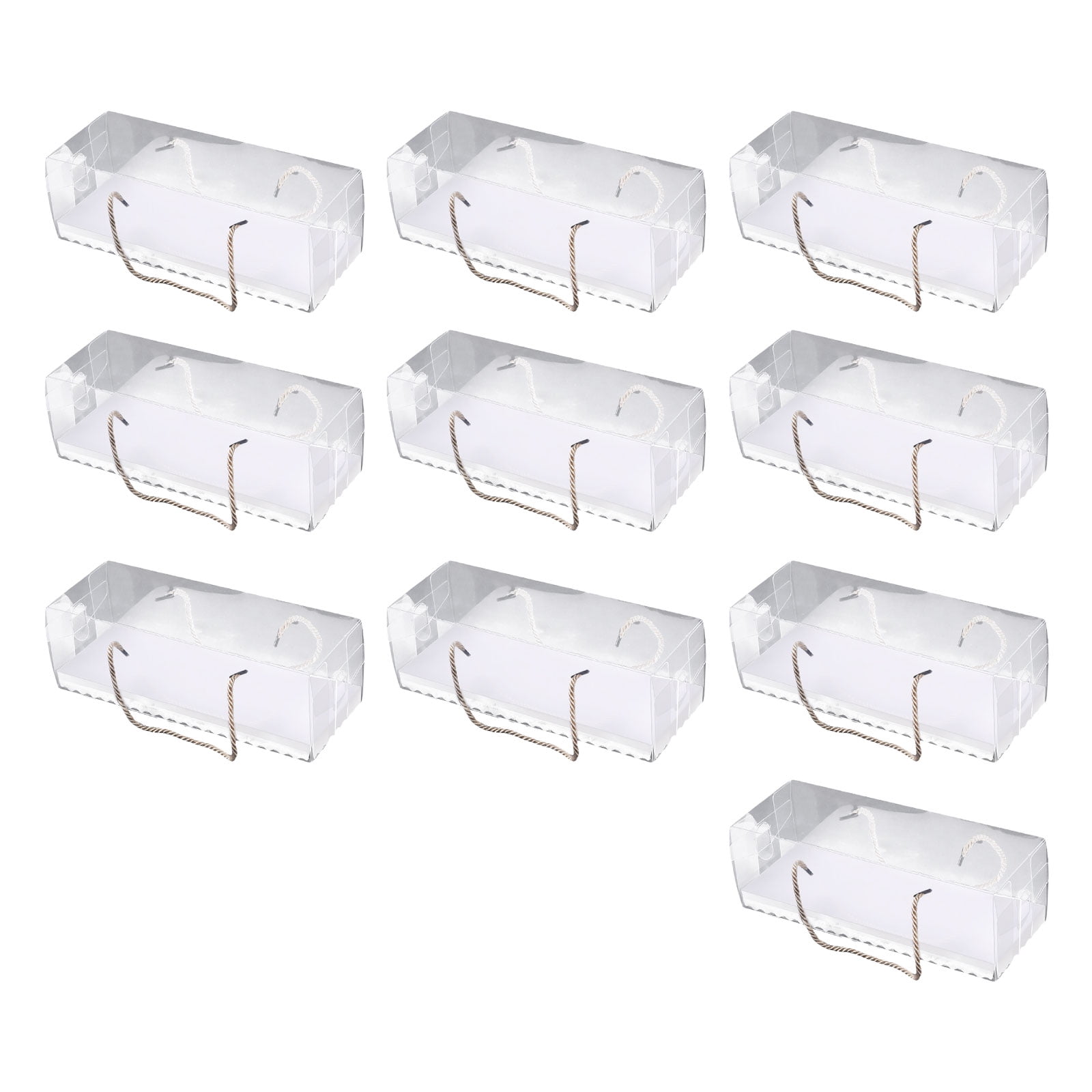 10pcs Sturdy Birthday Party Pastry Boxes Practical Clear Cake Storage ...