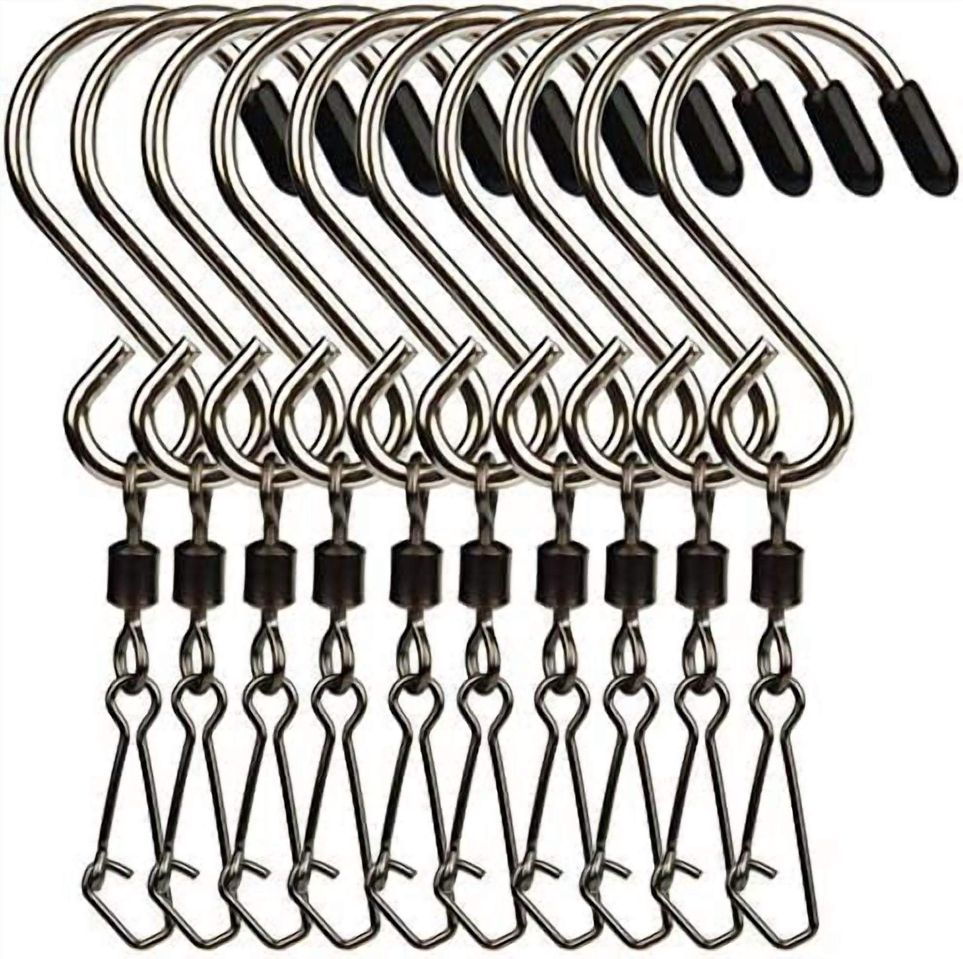 10pcs Swivel S Hooks Clips, Hanging Wind Spinners for Chimes Crystal ...