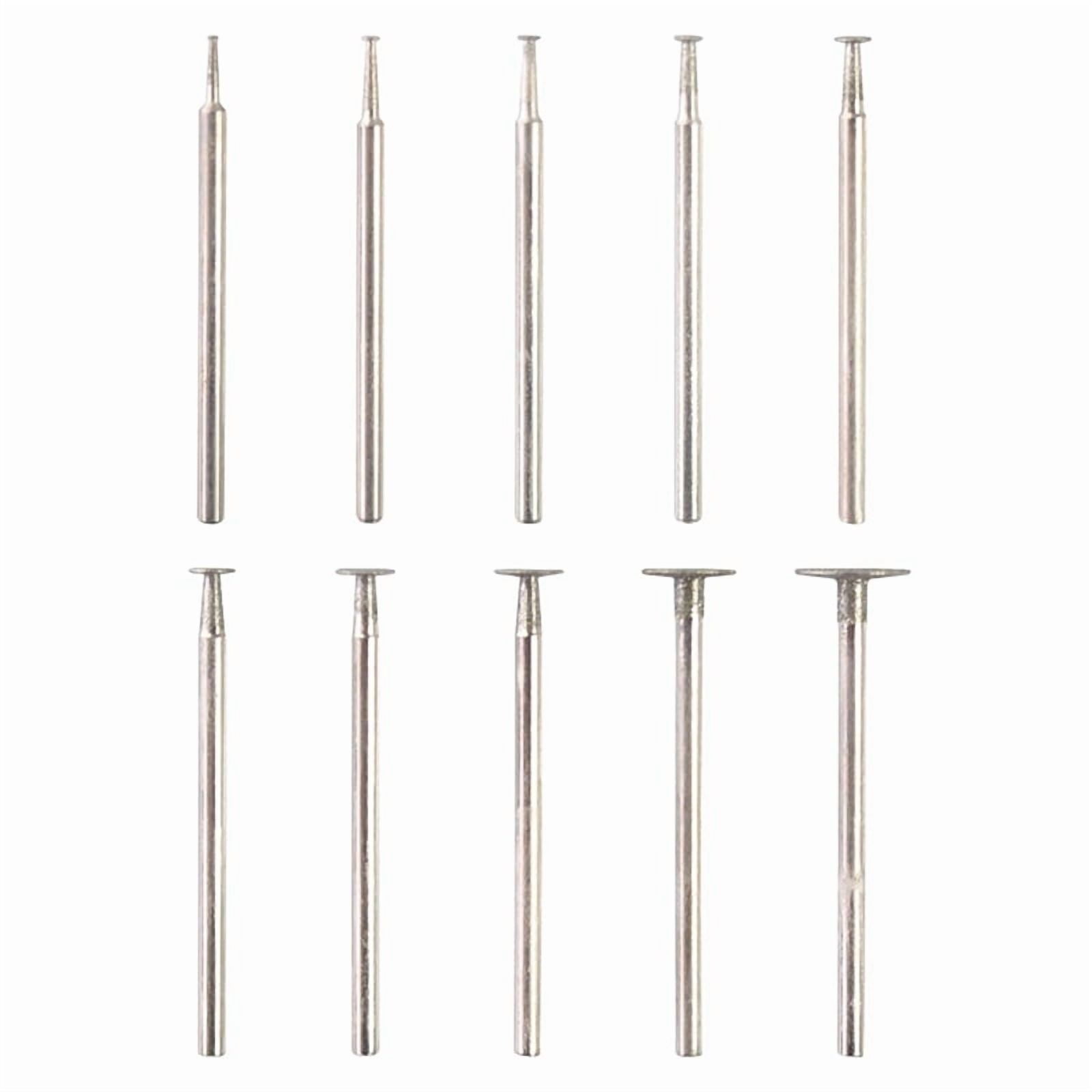 10pcs T Shape Diamond Burr - 3/32Inch Shank Mini Channel Cutting Burs ...