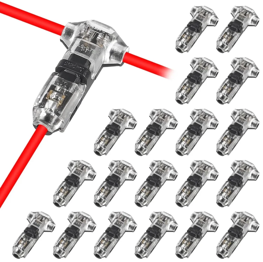 T-Type 1-Pin Quick Wire Splice Wire Connector 10 Piece - Walmart.com