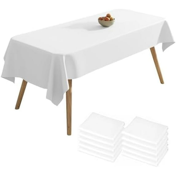 10pcs Table Cloth White Paper Tablecloth Rolls Disposable Tablecloths ...