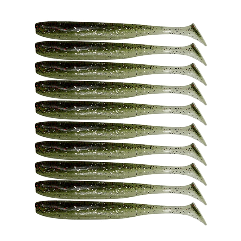 10pcs Tail bait 5.5 cm/7cm/9cm Two Color Paddle Swimmers Soft Lure ...