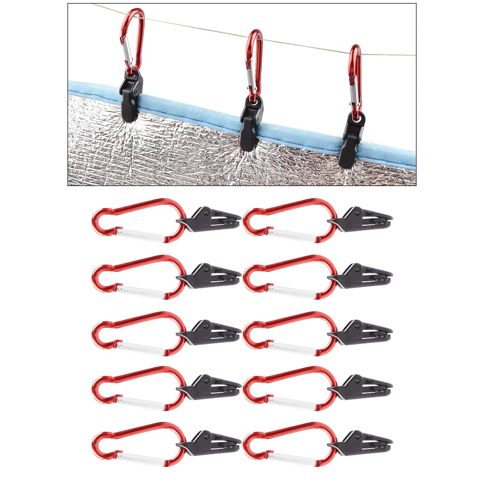 10pcs Tarp Clips Buckle,Heavy Duty Grip Tent Clamps Tightening Lock ...