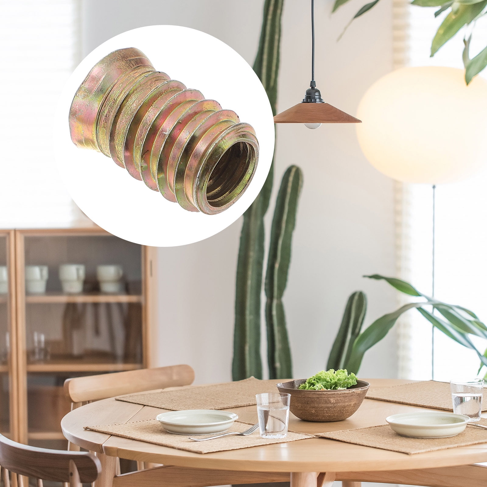 10pcs Threaded Wood Inserts Fastener Furniture Threaded Inserts for ...