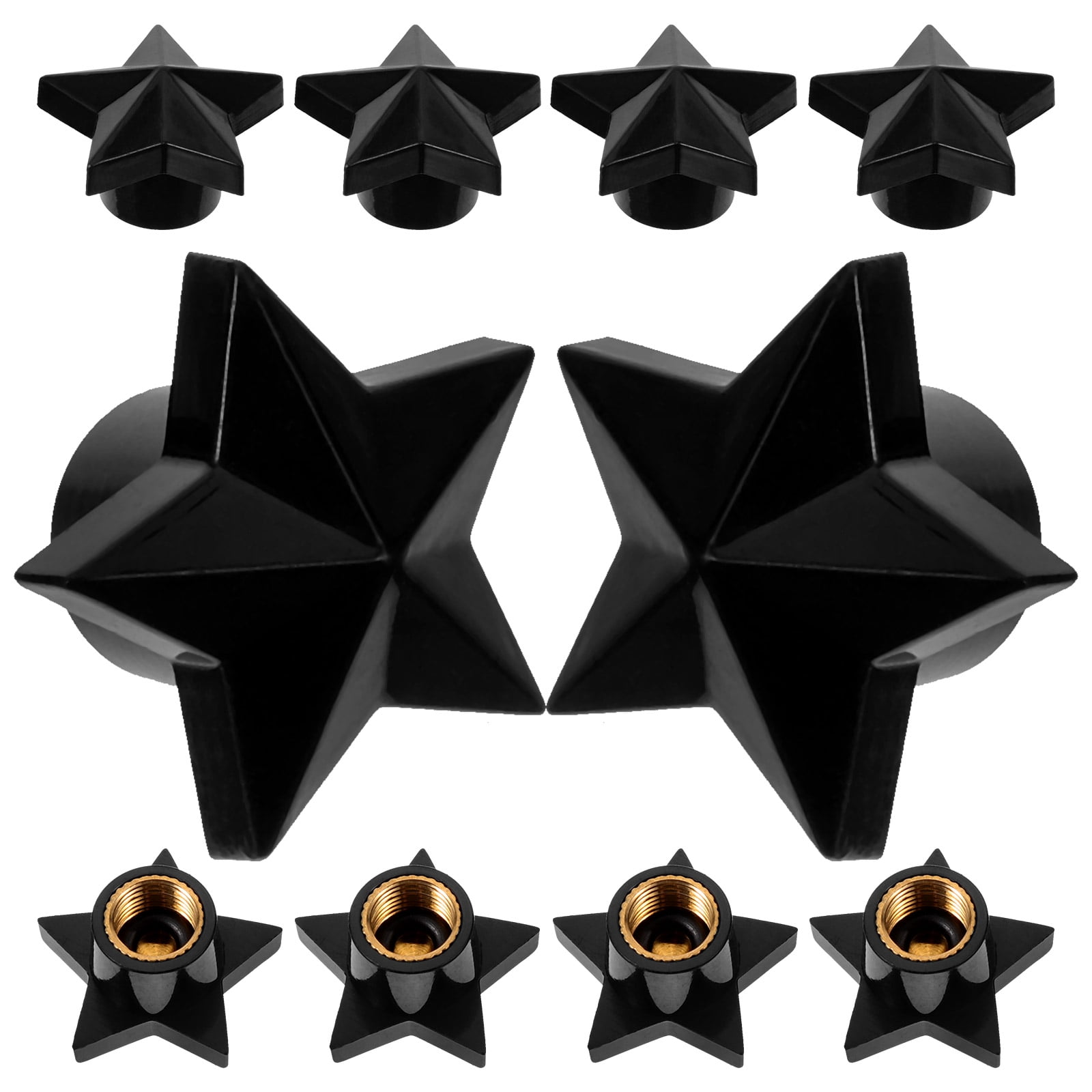FOLOYORI Car Valve Stem Cap Star Shape 10Pcs 1In - Walmart.com