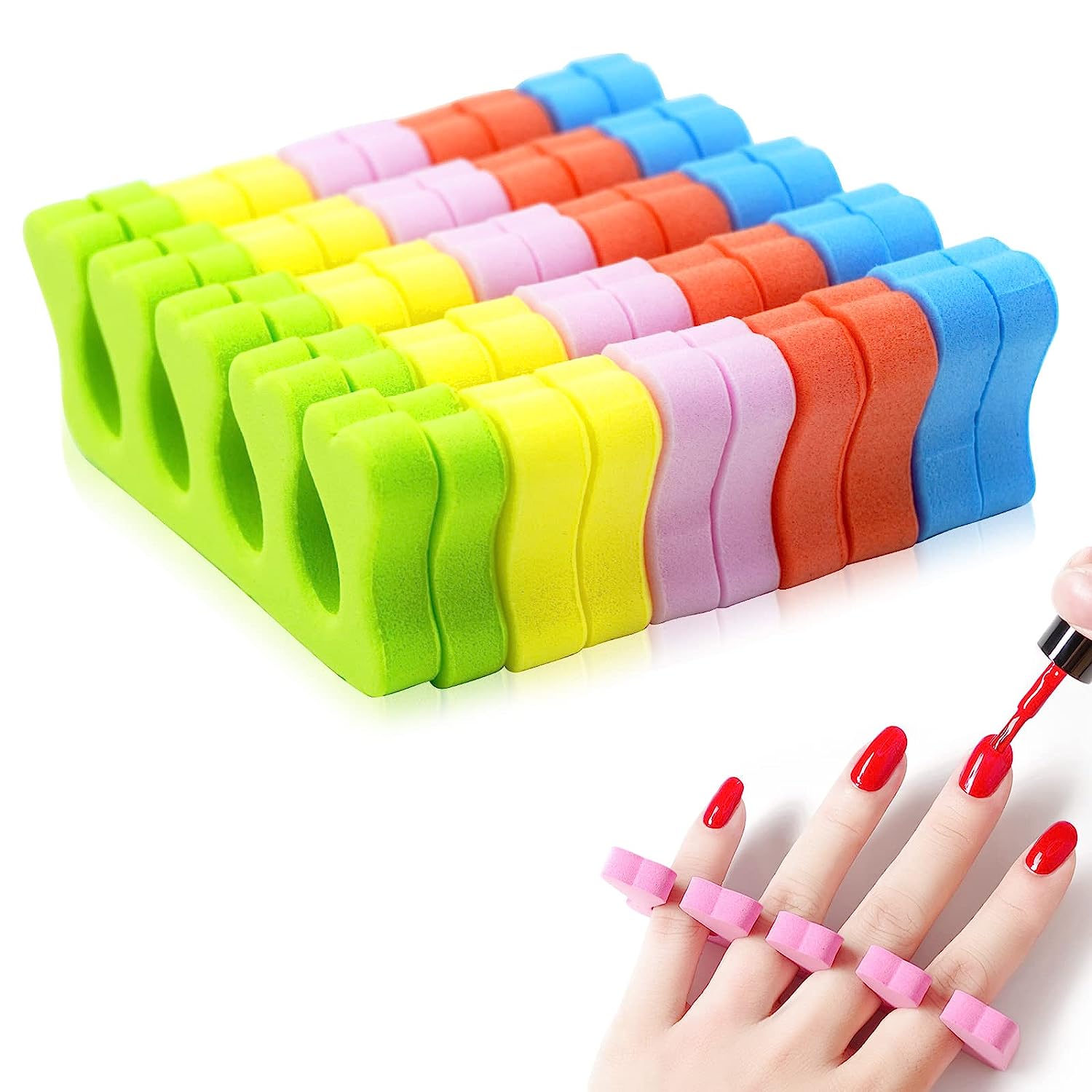 10pcs Toe Separators Finger Separators for Pedicure, Soft Sponge Toe ...