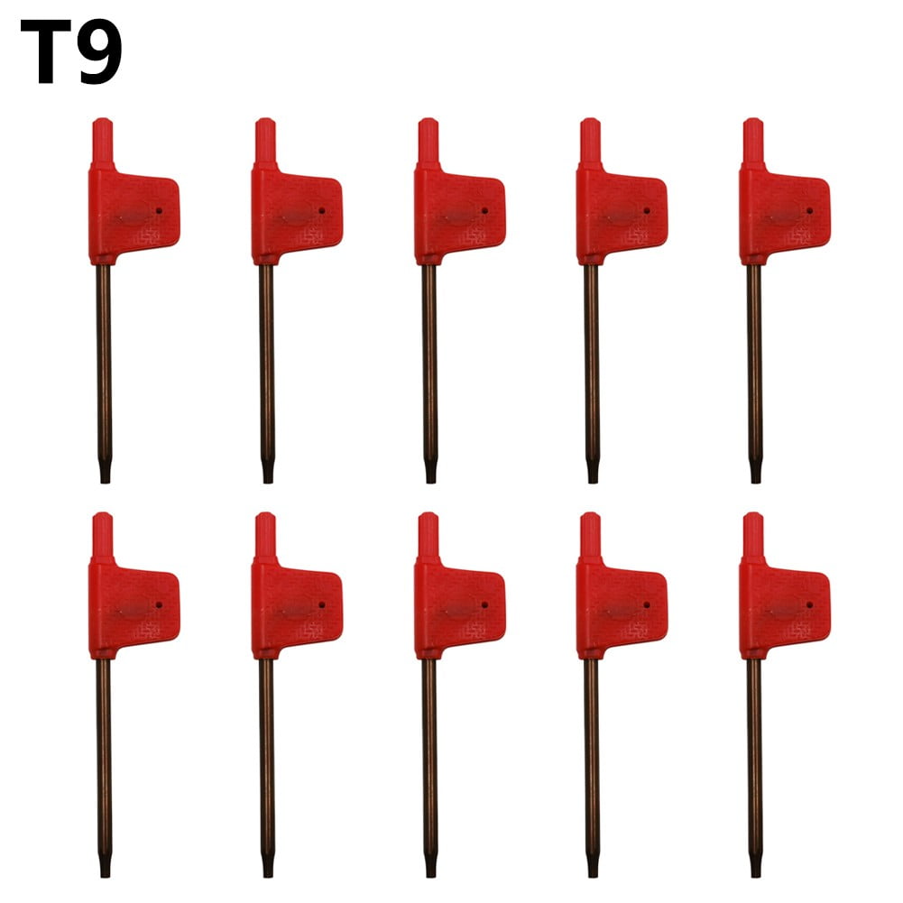 10pcs Torx Head Screwdriver L Shape Red Flag Type Spanner Key Screw ...