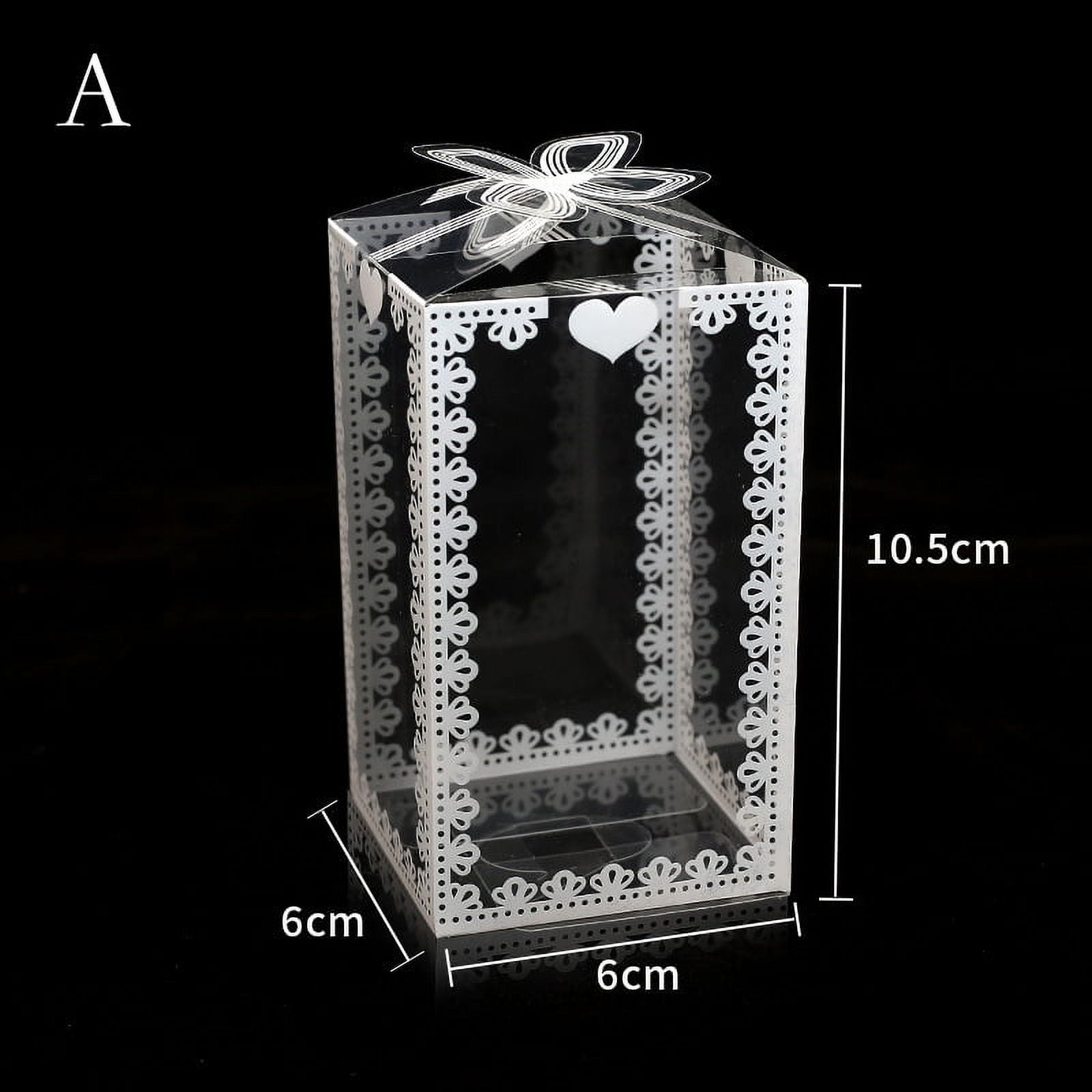 10pcs Transparent Gift Box PVC Plastic Clear Packaging Box for Wedding ...