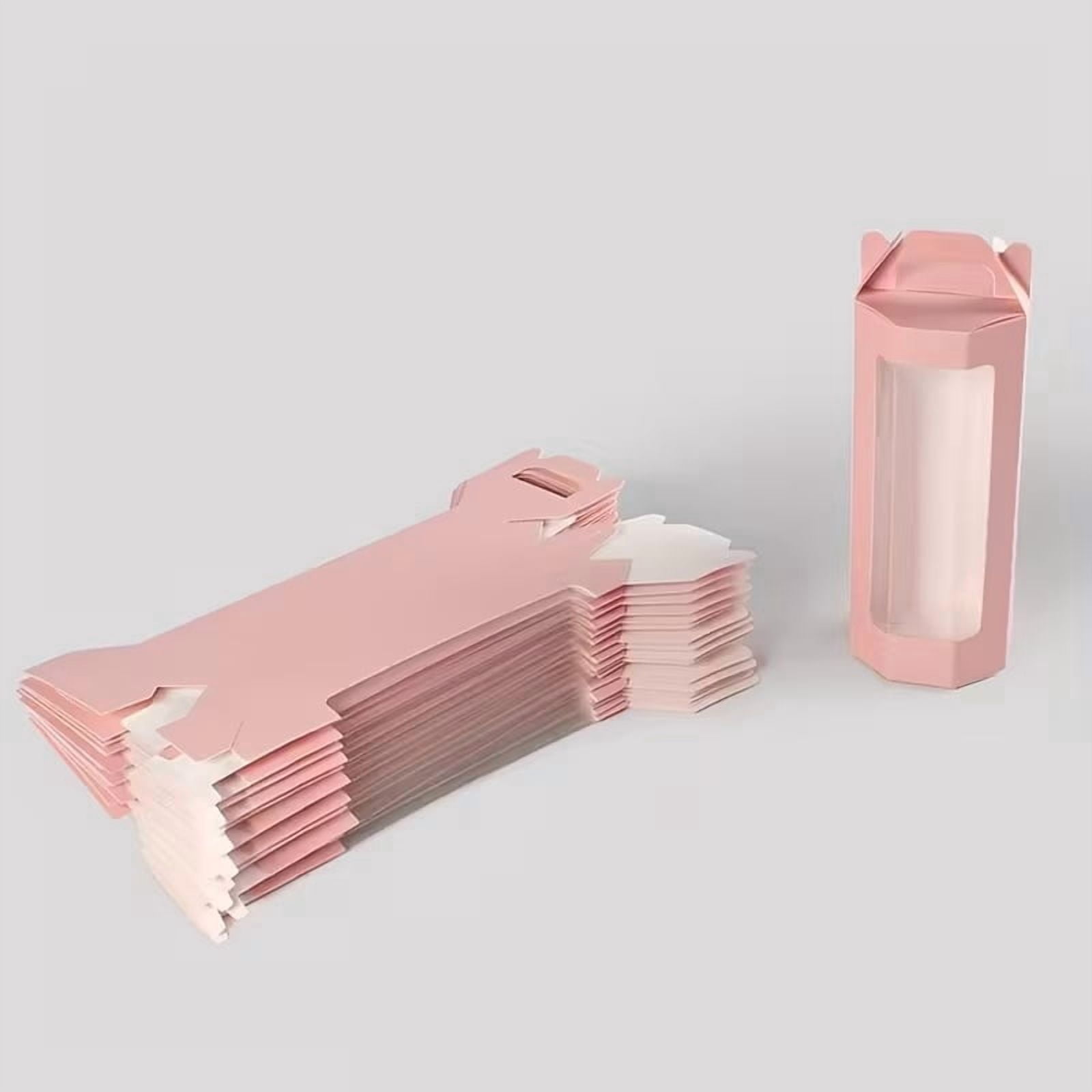 10pcs Transparent Octagonal Gift Boxes - Elegant Pink and White ...
