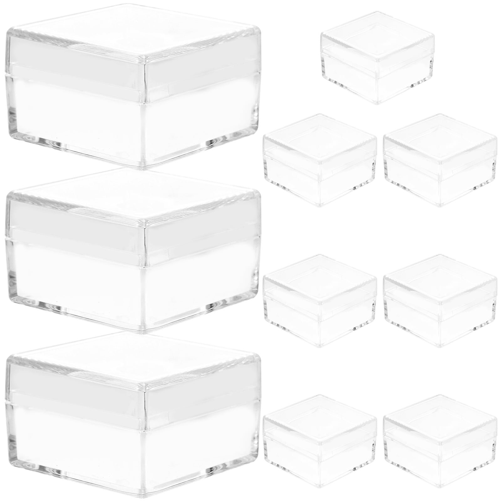 OUNONA 10Pcs Transparent Display Box Specimen Storage Case for General ...