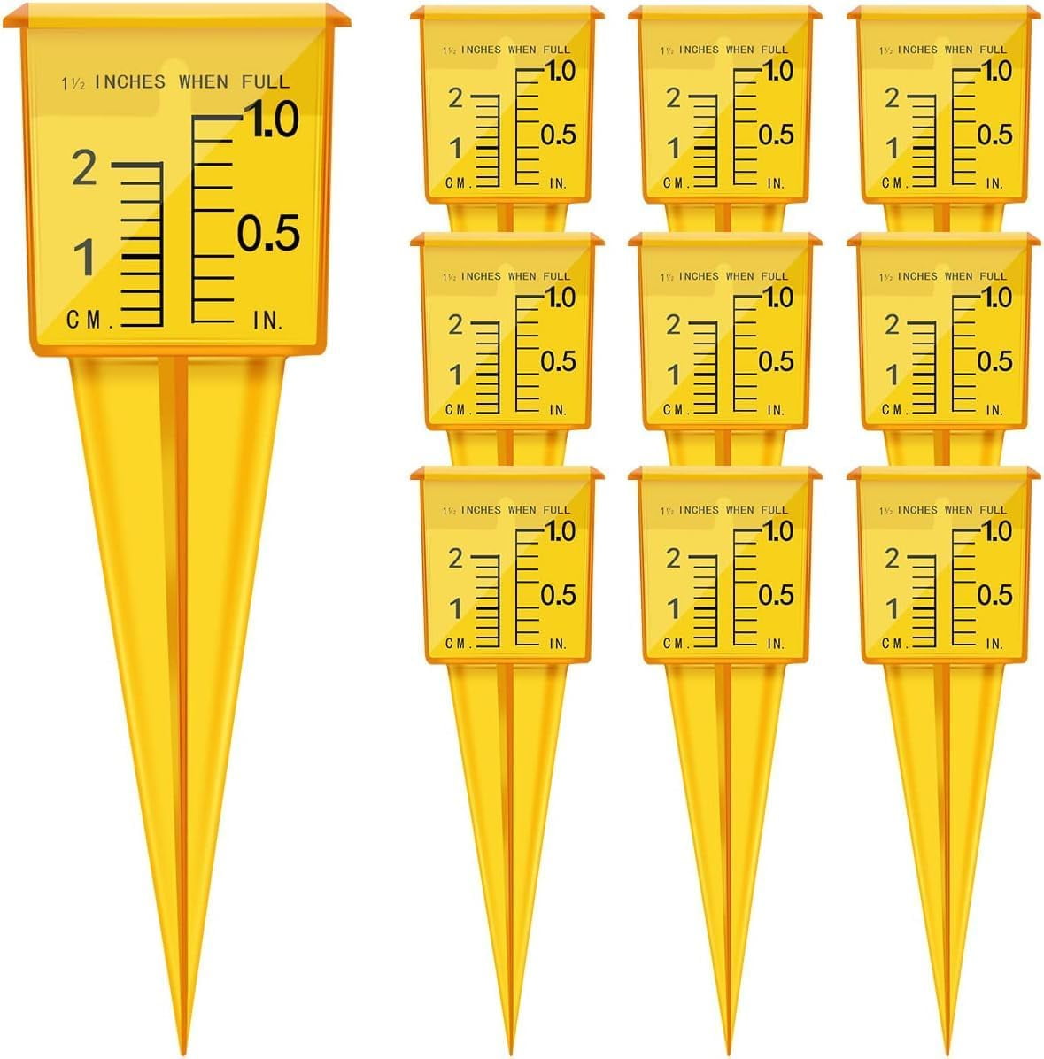 10pcs Transparent Rain Gauge Sprinkler Gauge Reusable Garden Water ...