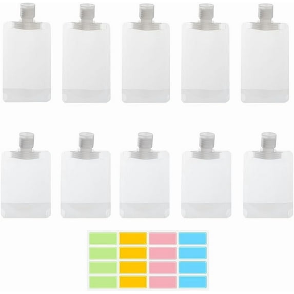 10pcs Travel Pouches for Toiletries, Leak Proof Travel Fluid Makeup ...