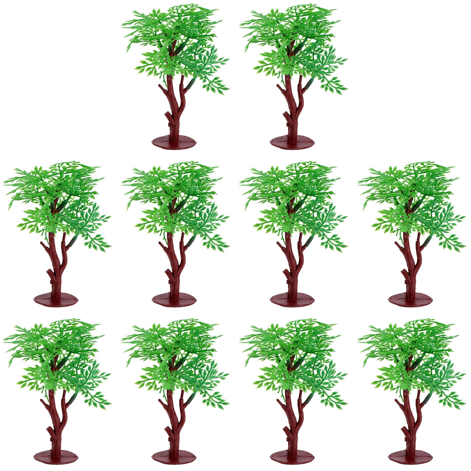 10pcs Trees Landscape Model Artificial Trees Scenery Landscape Green ...
