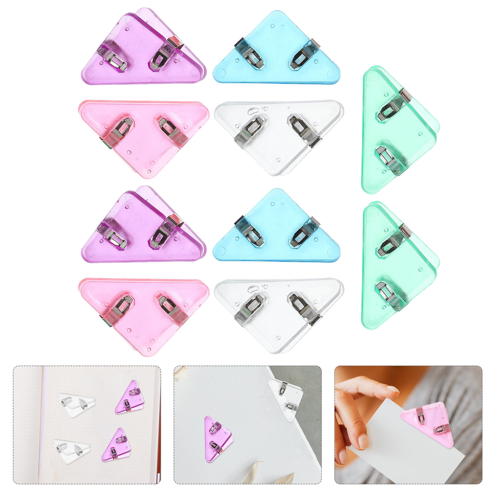 10pcs Triangle Photo Clips Chip Bag Clips Portable Small Clips Reusable ...