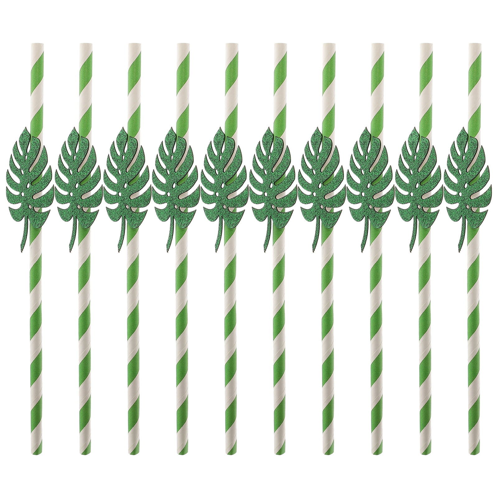 10pcs Tropical Hawaiian Straws Cocktails Straws Summer Beach Pool Party ...