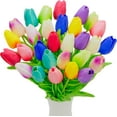 10pcs Tulips Artificial Flowers Fake Flowers for Decoration, Faux ...