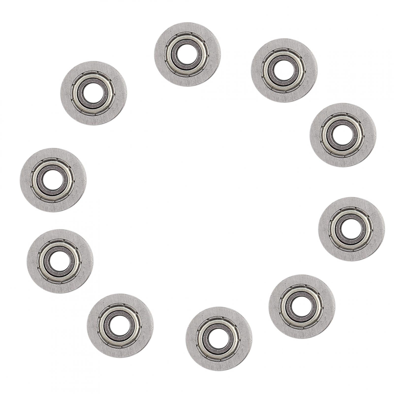 10pcs U624ZZ U Groove Ball Bearing Pulleys For Rail Track, Linear ...