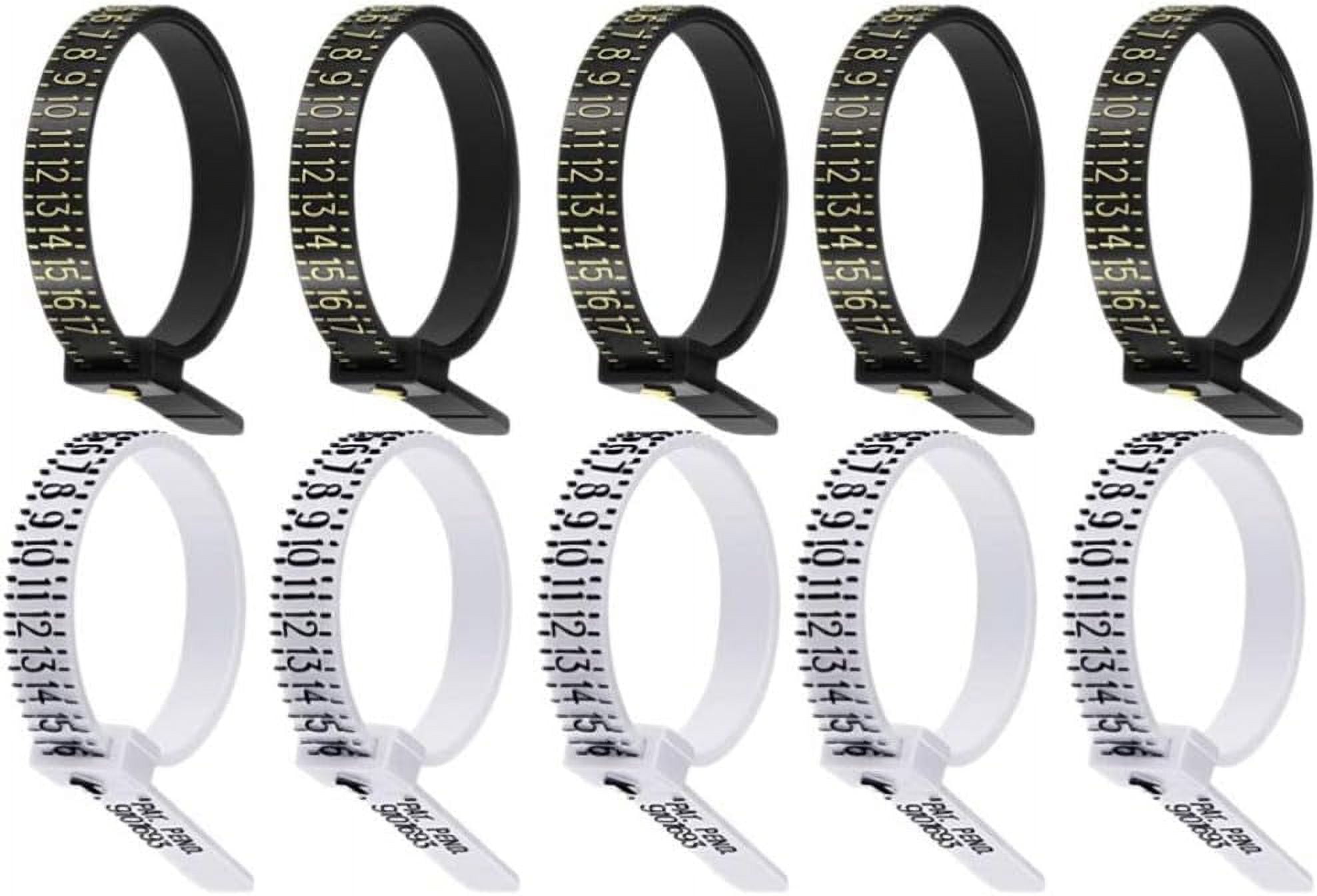 10pcs US Ring Measurements Finger Measuring Belt Ring Sizer Gauge Ring ...