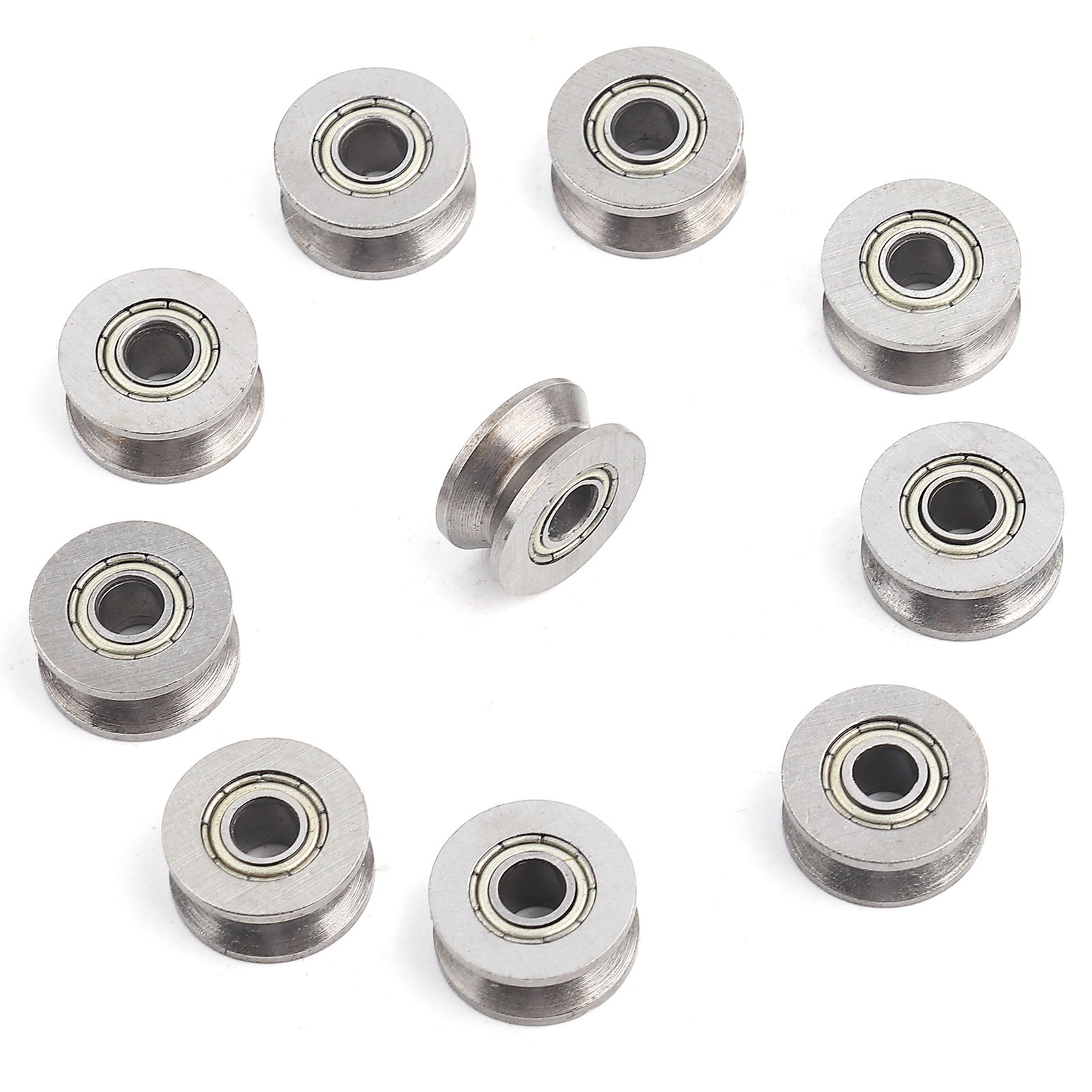 10pcs V624ZZ V Groove Ball Bearing Pulley For Rail Track Linear Motion ...