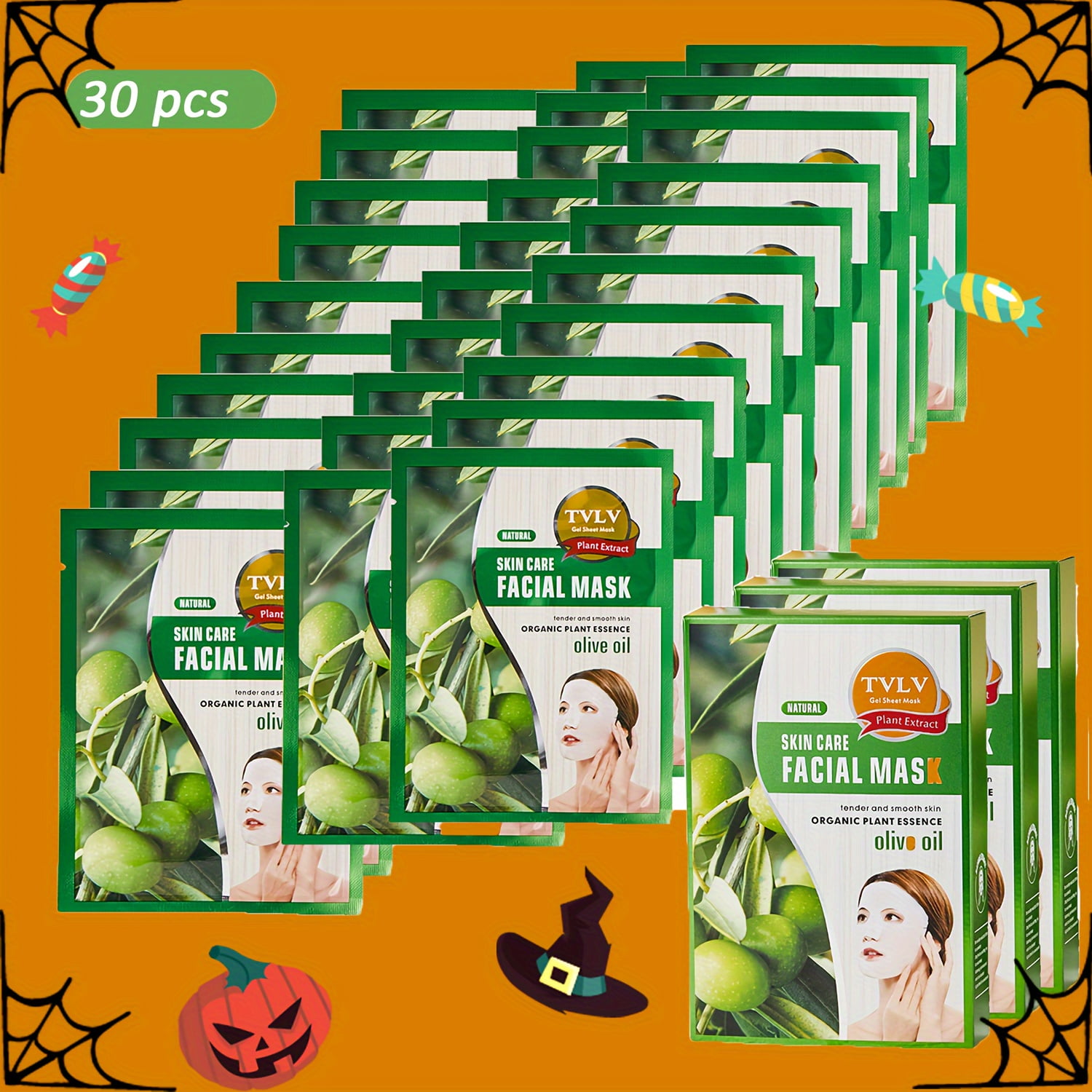 10pcs VC+Honey Facial Masks With Hyaluronic Acid For All Skin Types ...