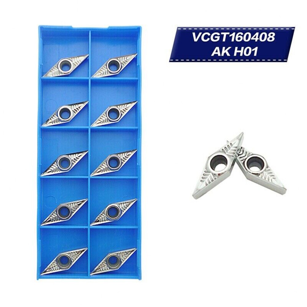 10pcs VCGT160408-AK VCGT332AK N01 Turning insert For cemented carbide aluminum - Walmart.com