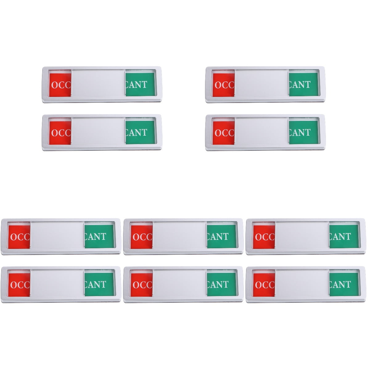 10pcs Vacant Occupied Privacy Sign, Silver Bathroom Signs Magnetic ...