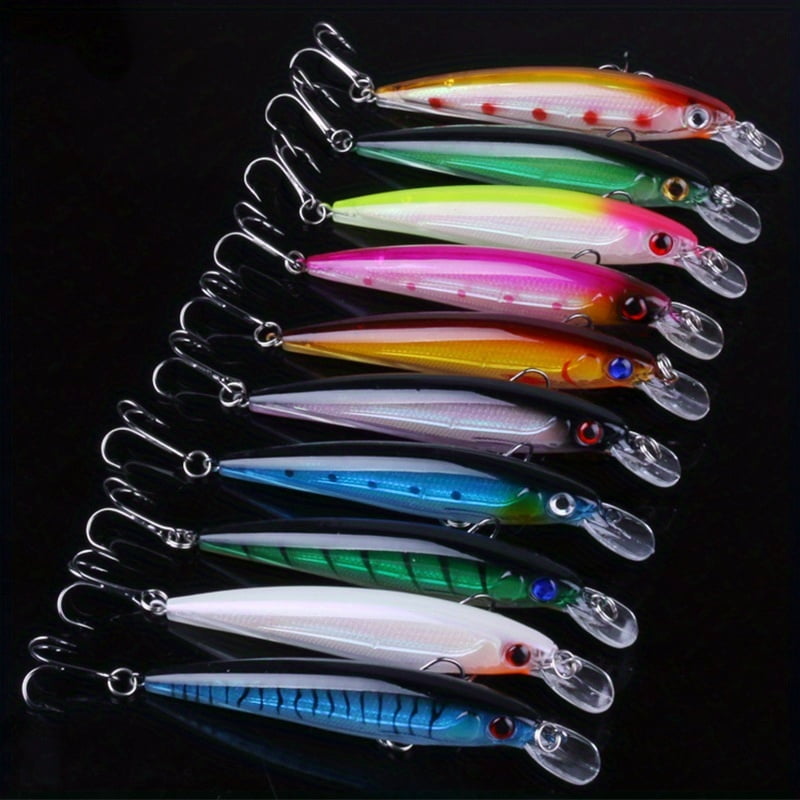 10pcs Versatile 11cm/4.33in 13.5g Artificial Fishing Lures Kit for Freshwater and Saltwater ...
