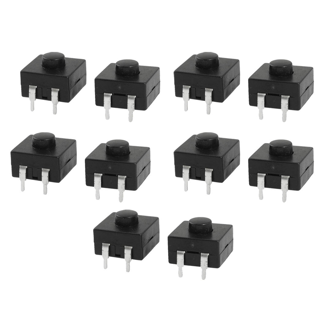 10pcs Vertical 2 Terminals Electric Torch Push Button Switch 12mmx12mm ...