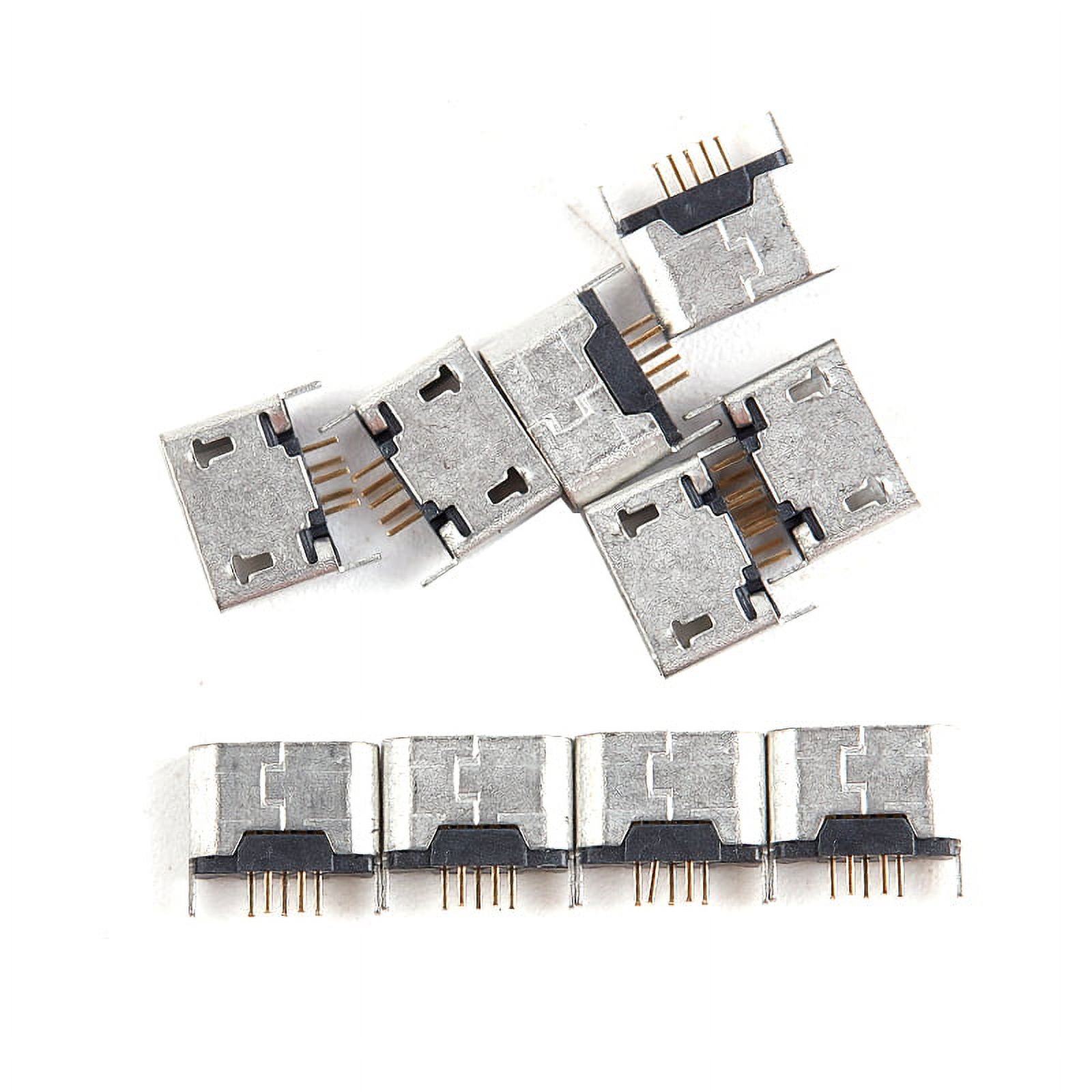 10pcs Vertical Micro USB 5pin Female Seat 180° Flat Mouth Without ...