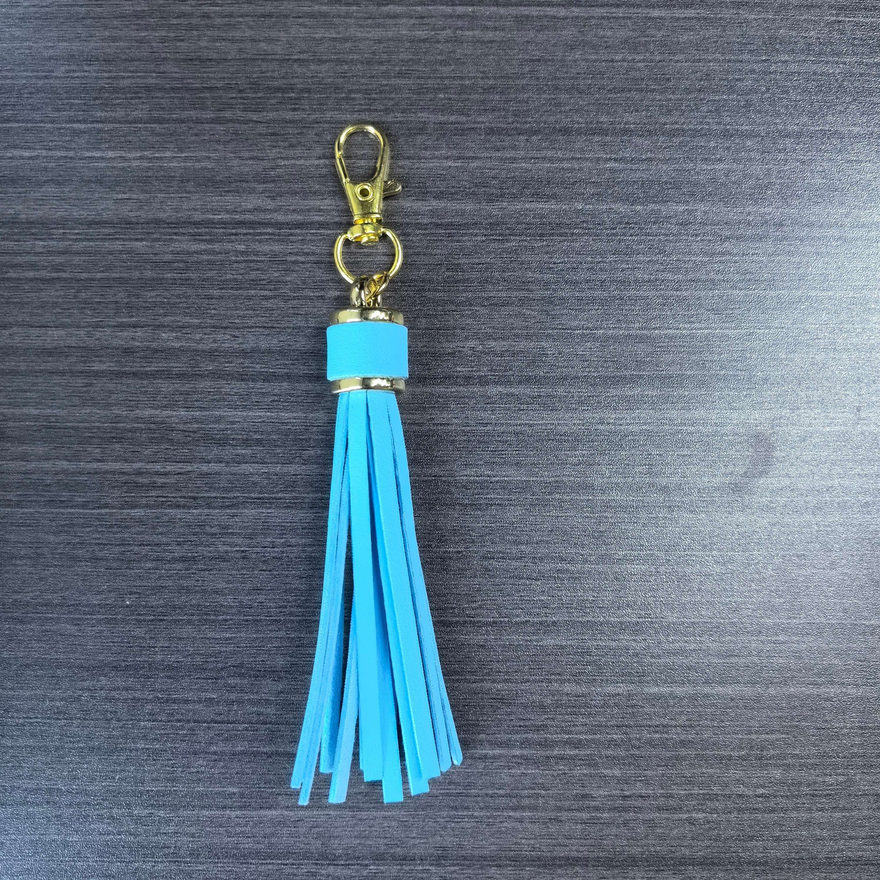 10pcs Vibrant Tassel Keychains - Colorful Faux Leather Charms with ...