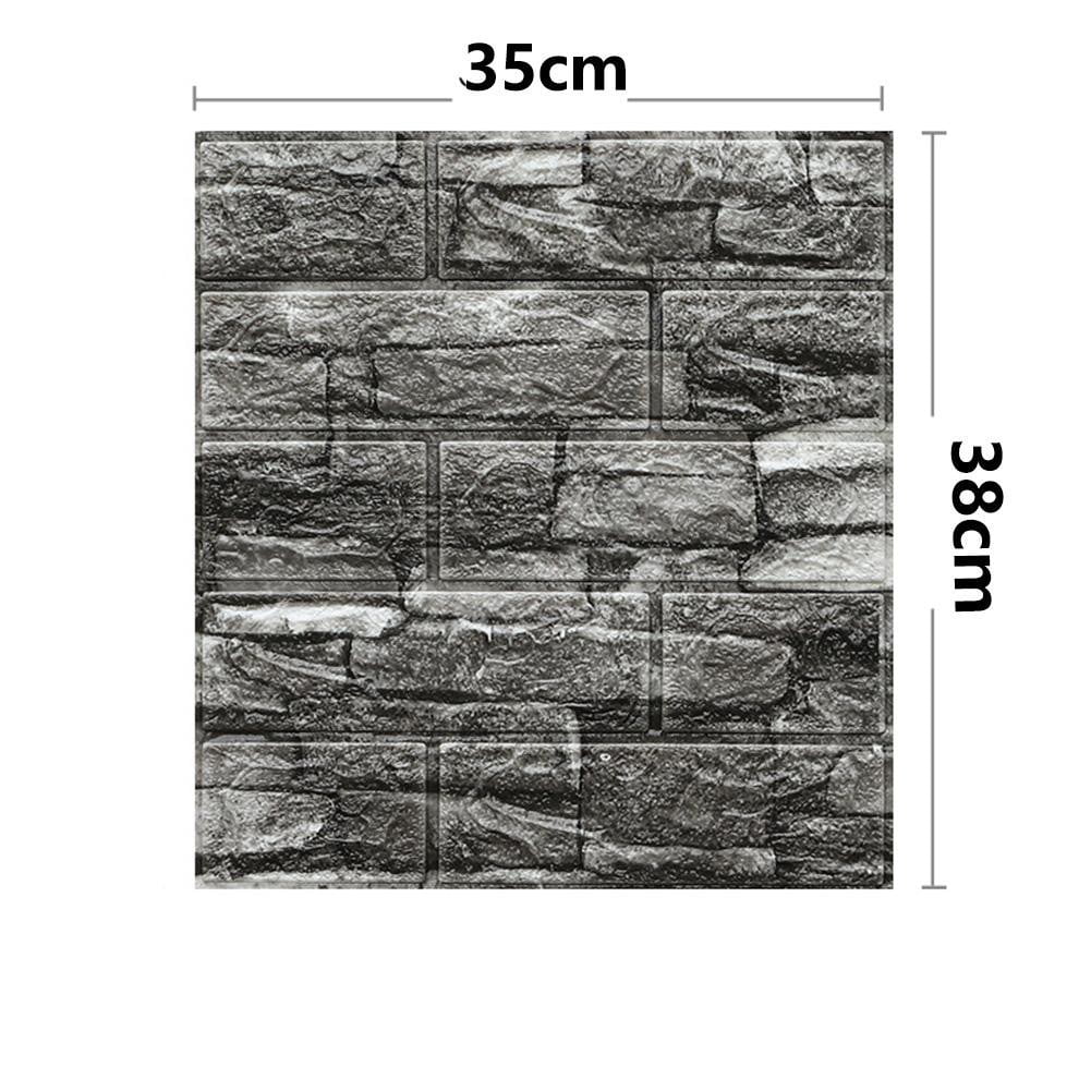 10pcs Waterproof 3D Foam Brick Wall Stickers for Home Decor - Walmart.com