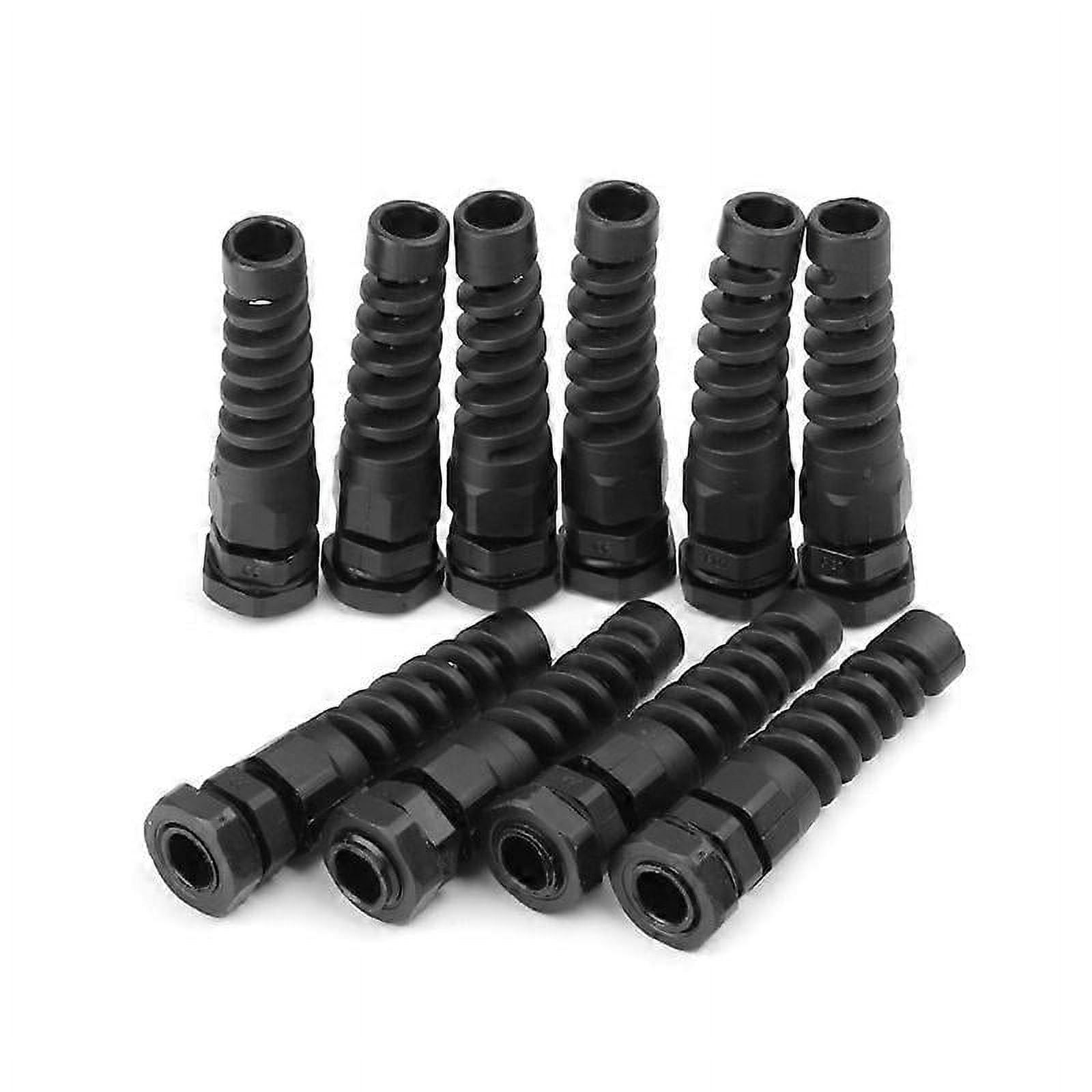 10pcs Waterproof M12 PG7 Cable Connectors Spiral Strain Relief ...