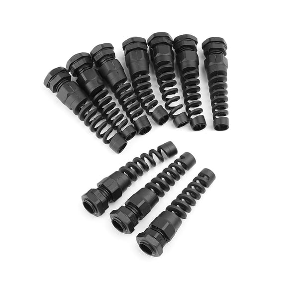 10pcs Waterproof M16 PG9 Cable Connectors Spiral Strain Relief ...