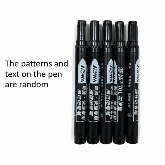 10pcs Waterproof Permanent Markers, Large Capacity Black Ink, Oil-Based ...