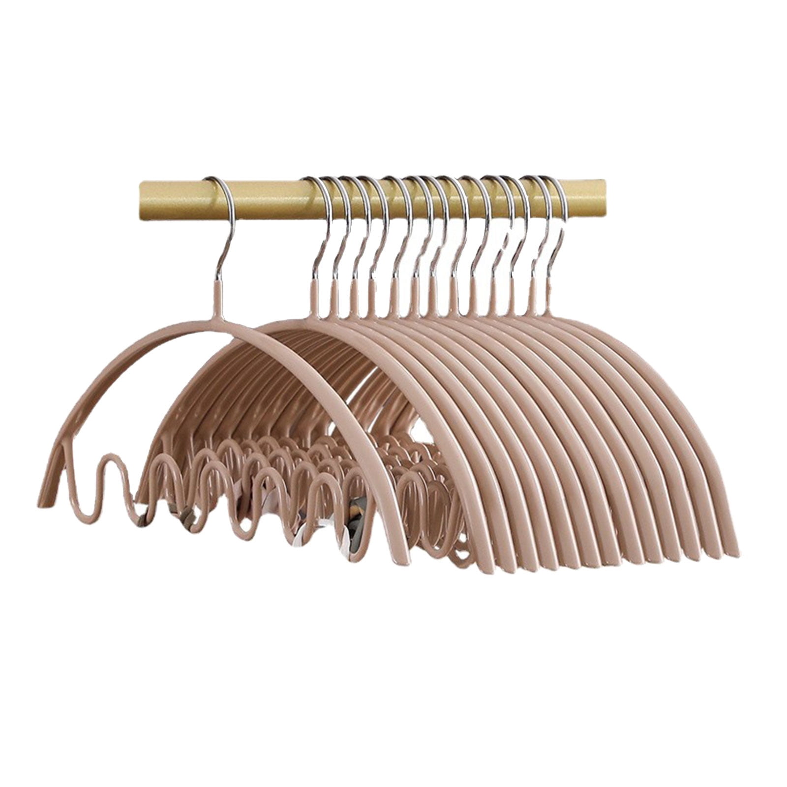 10pcs Wave Pattern Stackable Clothes Hangers Closet Hanger Storage for ...