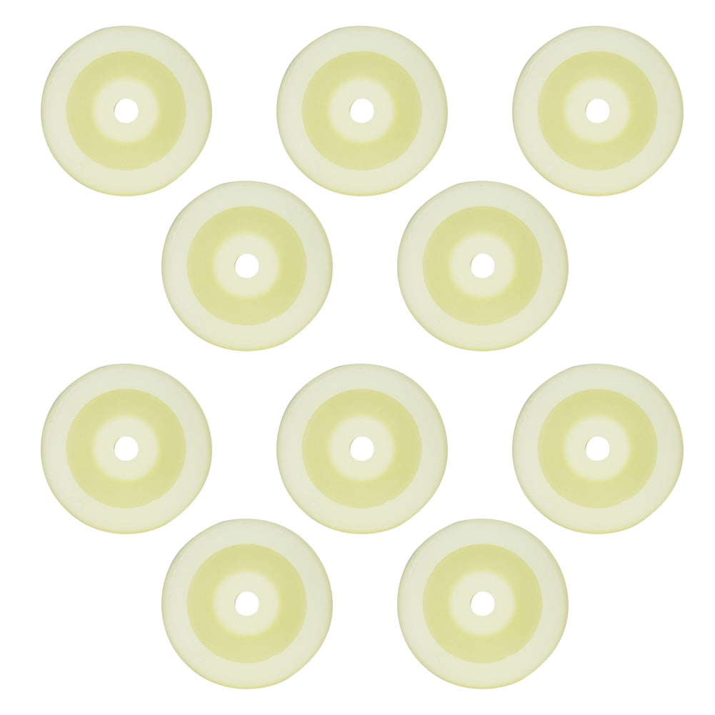 10pcs White Nylon Wheel 2.5 Inches Nylon Round Pulley Caster Roller ...