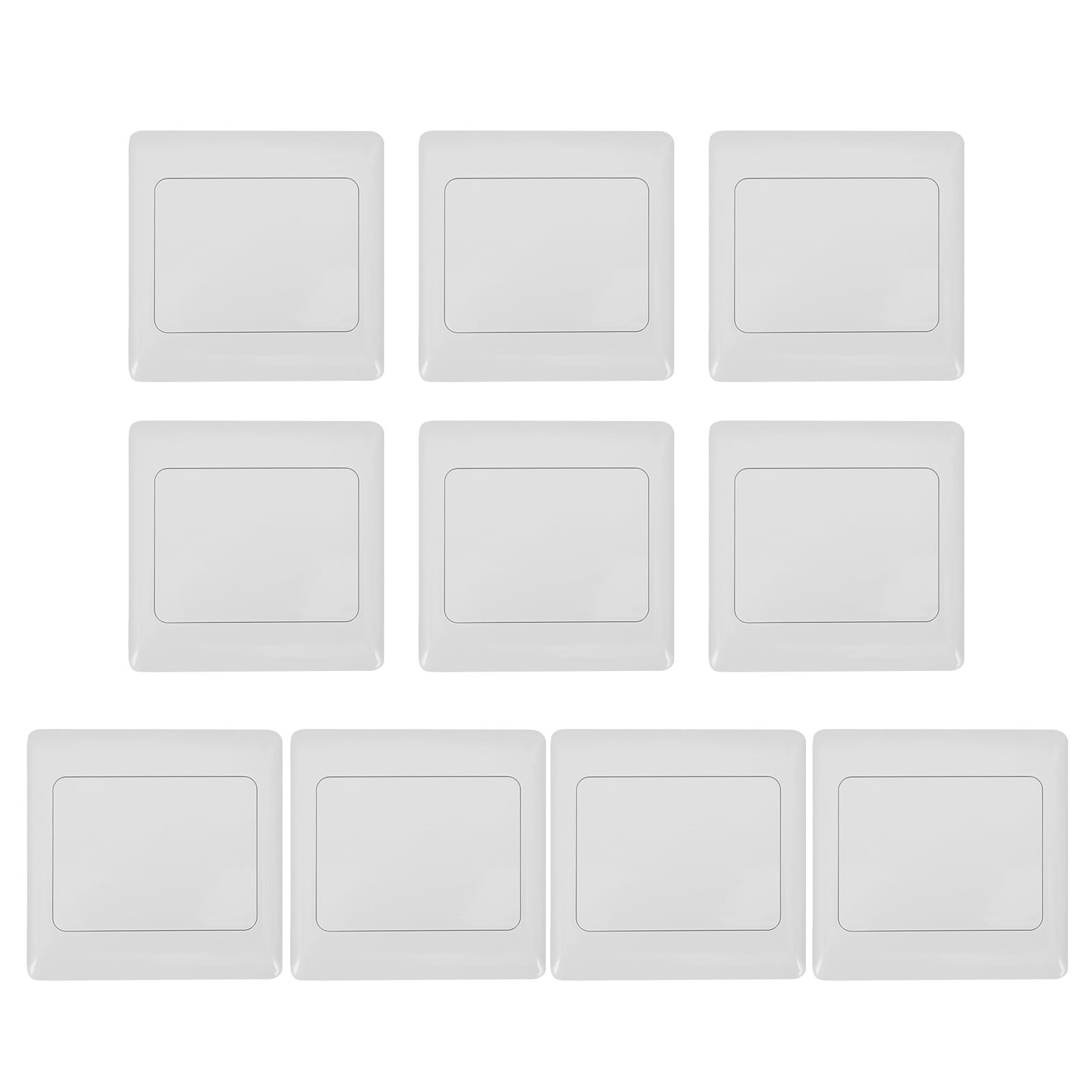 10pcs White Plastic Light Switch Cover Plate for Car Use Flame ...
