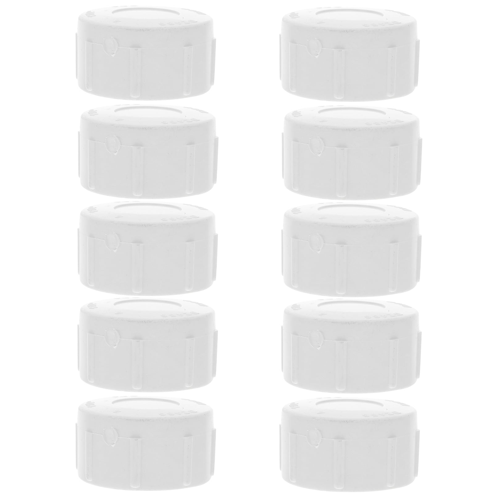 10pcs White Pvc Female Threaded End Cap For Plumbing Pipe End Cap Plug ...