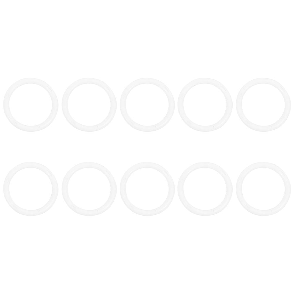 10pcs White Round Ring Handles For Diy Bag Making Plastic Purse Handles ...