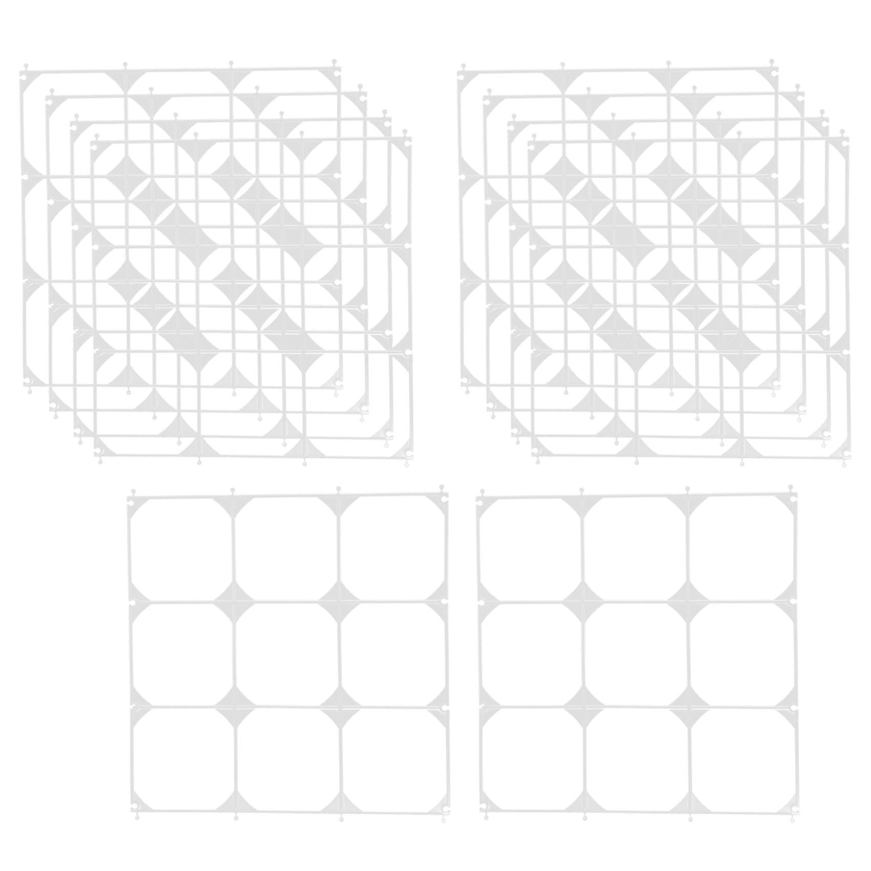10pcs White Square 9 Grid Balloon Plastic Square Stand Stage Background ...