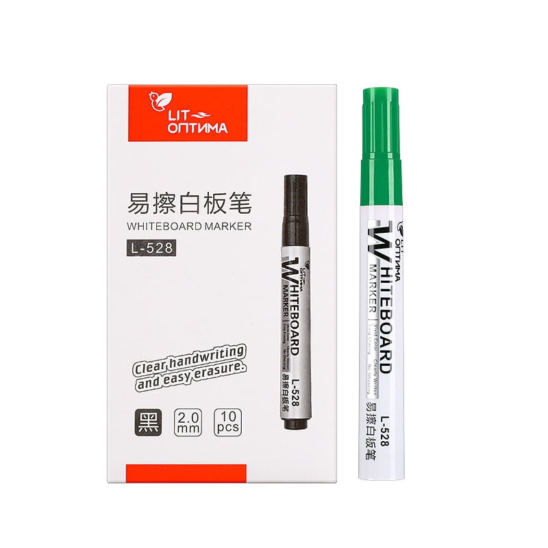 10pcs Whiteboard Marker Set,2.0mm Nib,Black Blue Red High-Volume Ink ...