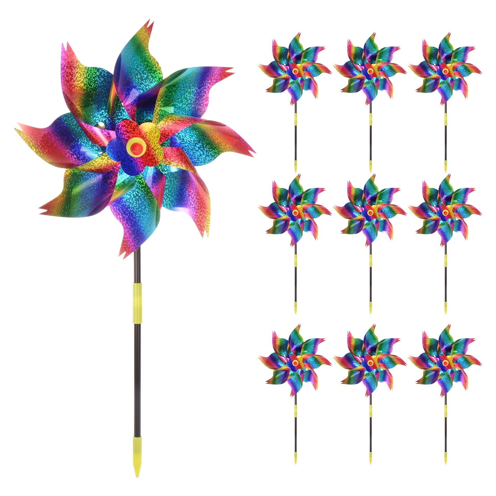 10pcs Windmill for the Yard Garden 21 Inch x 10 Inch 8 Leaves ...